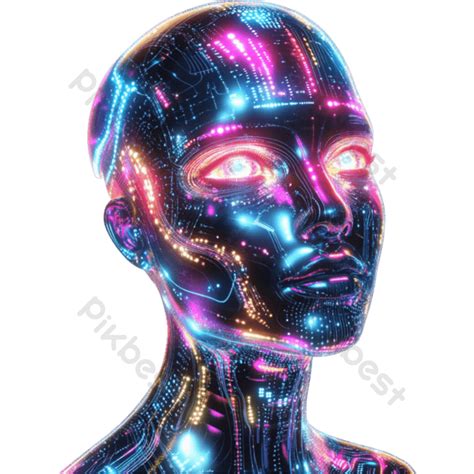 A Radiant Wearable Ai Assistant Glowing With Vibrant Technology Png