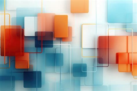 Premium Photo Abstract Overlapping Shapes Generative Ai