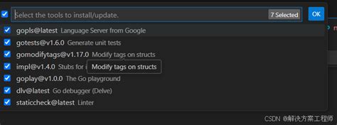 Vscode无法格式化go代码的问题