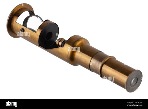 Vintage Brass Microscope Small Hand Microscope From The 20th Century