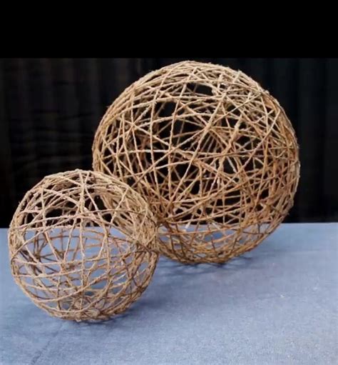 Twine Around A Balloon Decor Diy Twine Orbs Twine Diy Twine Crafts