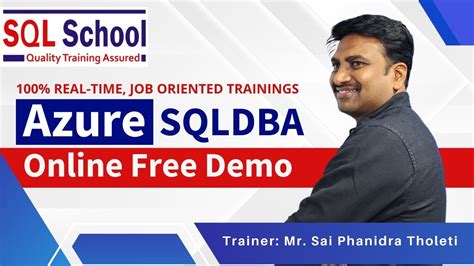 Azure Sqldba Training Online Demo I From Sqlschool Youtube