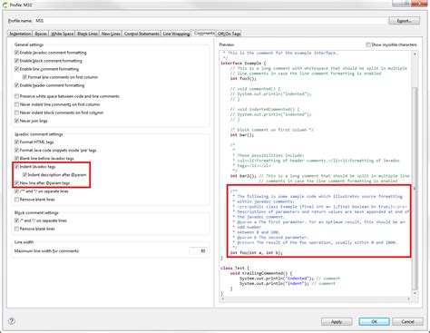 Eclipse Code Formatter Not Formatting Javadocs Properly David Yee