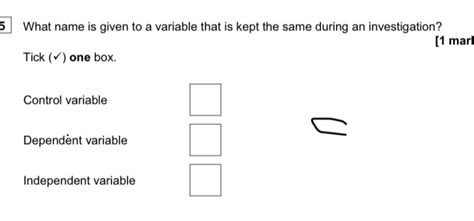Solved What Name Is Given To A Variable That Is Kept The Same During An Investigation 1 Marl