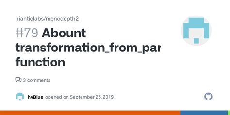 Abount Transformation From Parameters Function Issue 79