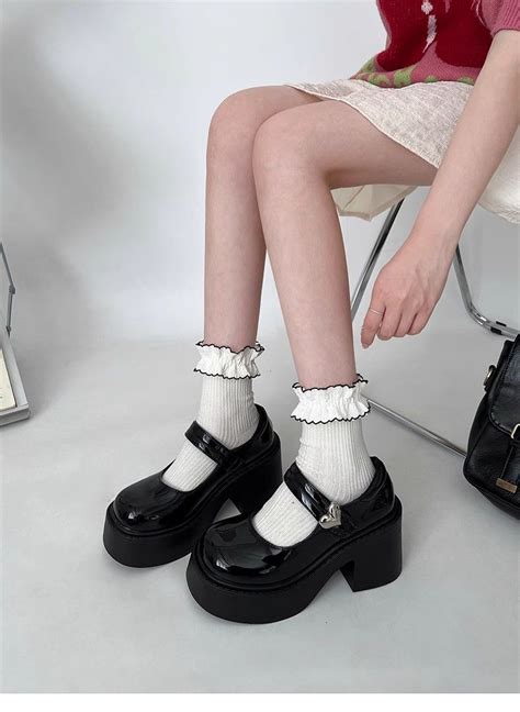 日系jk厚底玛丽珍小皮鞋女春夏季英伦风复古魔术贴粗跟高跟鞋单鞋 阿里巴巴