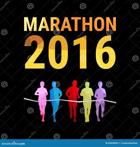 Marathon Vector Stock Vector Illustration Of Runner 83848424
