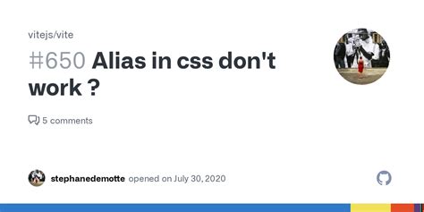 Alias In Css Dont Work · Issue 650 · Vitejsvite · Github