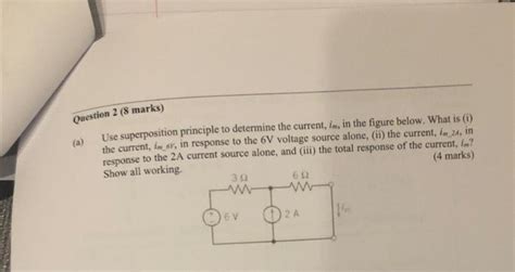 solved use superposition principle to determine the current