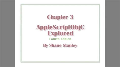 Applescriptobjc Chapter 3 Youtube