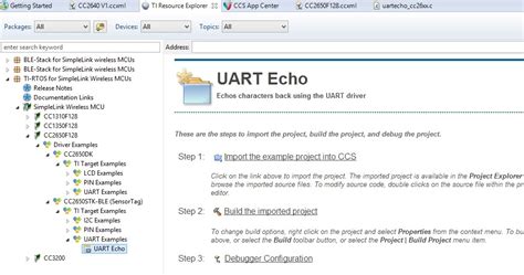 How To Setup XDS V Olimex To Be Able To Run Example Project UartEcho With CC CC On