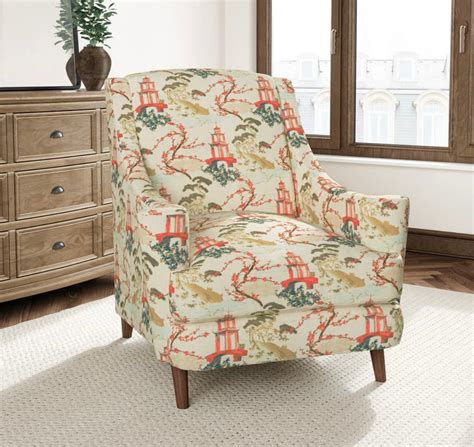 Stain Resistant Chinoiserie Asian Upholstery Fabric Fabric Bistro