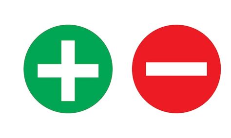 Premium Vector Plus Minus Symbols