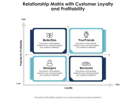 Customer Relationship Matrix Satisfaction Level Product Margin Purchase Frequency Presentation