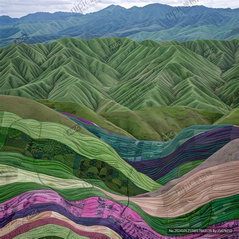 Ai创作图梯田画素材 彩色山谷风景图 梯田艺术画 梯田美术绘画 水稻梯田插画 梯田梯田壁画 丘陵起伏地形 梯田装饰画 梯田无框画 装饰画农田