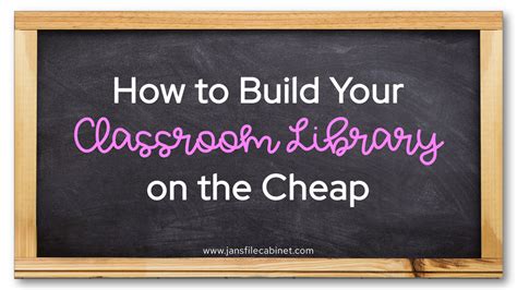 How To Build Your Classroom Library On The Cheap Jans File Cabinet