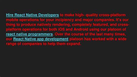 Ppt Why Hire React Native Developers Powerpoint Presentation Free