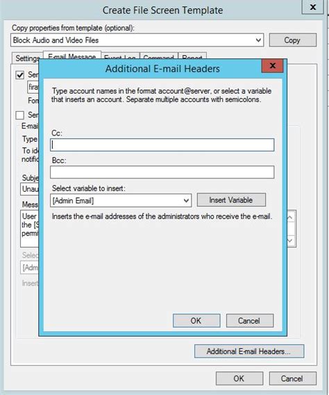 Windows Server 2012 R2de File Server File Screening Management