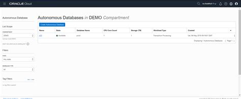 Creating User Account For Oracle Machine Learning Autonomous