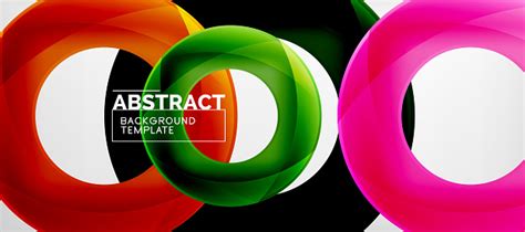 다채로운 벡터 반지 기하학적 추상적인 배경 현대 기하학적 패턴 디자인입니다 비즈니스 또는 기술 프리 젠 테이 션 디자인 서식