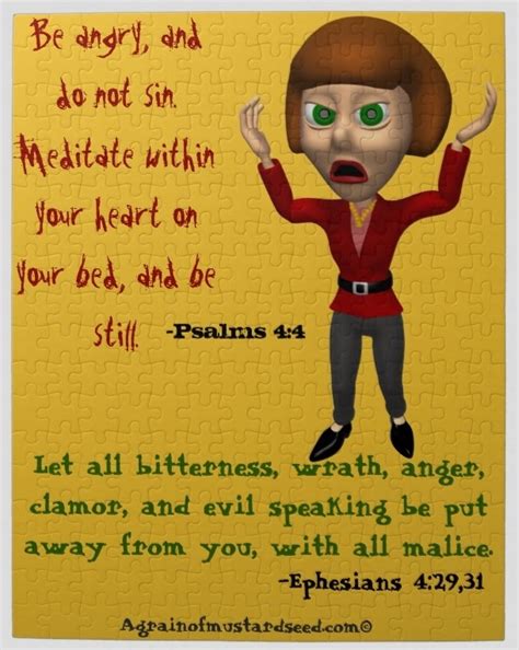 Our Angry Woman Do Not Sin Bible Scripture Puzzle Is A Classic Funny