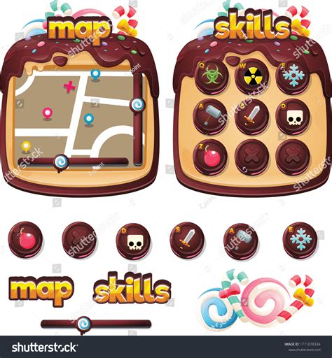 Game Assets Button Ui Design Stock Vector Royalty Free 1771078334