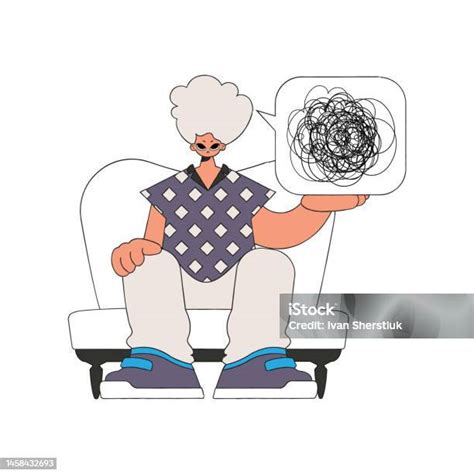 그 남자는 자신의 마음 깊은 곳에서 길을 잃었다는 것을 보여줍니다 정신적 문제가있는 사람 감정에 대한 스톡 벡터 아트 및 기타 이미지 Istock