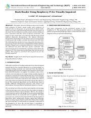Book Reader Using Raspberry Pi For Visua Pdf International Research Journal Of Engineering And