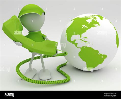 Voice Over Internet Protocol Concept 3d Rendered Illustration Stock