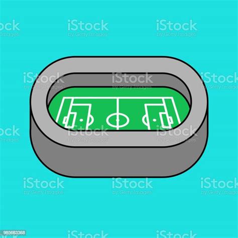 축구 경기장 경기장 스포츠 상징 건물입니다 벡터 일러스트 레이 션 0명에 대한 스톡 벡터 아트 및 기타 이미지 0명