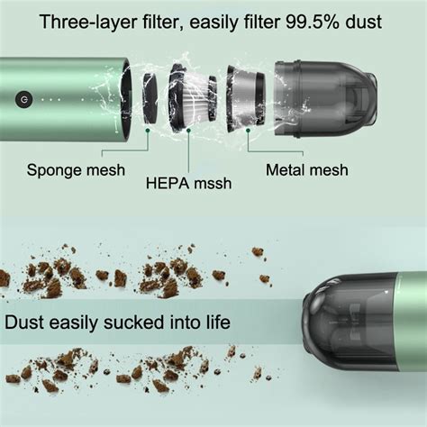 Прахосмукачка за кола без кабел 100w мощен мотор 13kpa засмукване