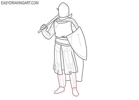 How To Draw A Crusader Easy Drawing Art