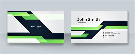 현대 녹색 과 흰색 명함 디자인 템플릿 기업 정체성 개념과 우아한 전문 창의적이고 깨끗한 명함 템플릿 벡터 일러스트레이션 0명에 대한 스톡 벡터 아트 및 기타 이미지