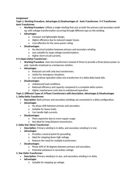 Assignment Pdf Transformer Electronic Engineering