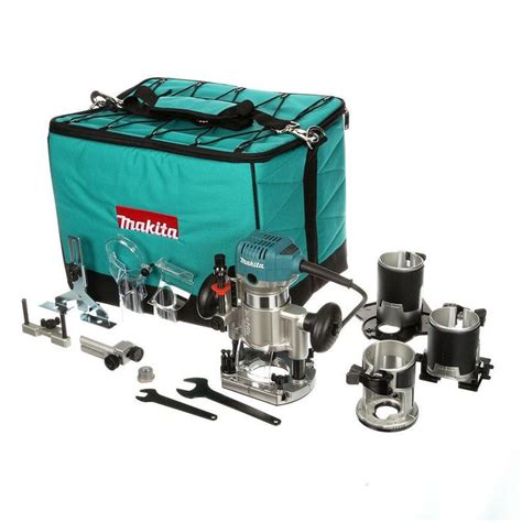 Makita 6 5 Amp 1 1 4 Hp Corded Variable Speed Compact Router With 3