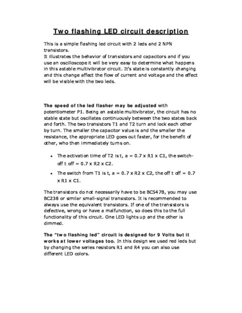 How To Make A Flashing Led Light Circuit