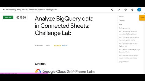 Updated Analyze Bigquery Data In Connected Sheets Challenge Lab Qwiklabs Arc103 Youtube