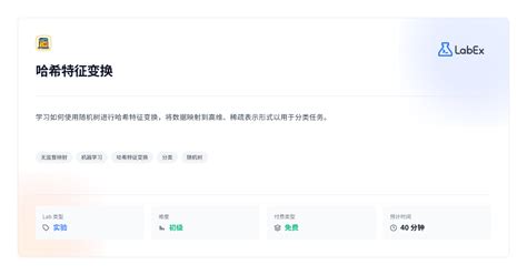 用于高效分类的哈希特征变换 Labex
