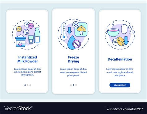 Food Technology Onboarding Mobile App Screen Vector Image