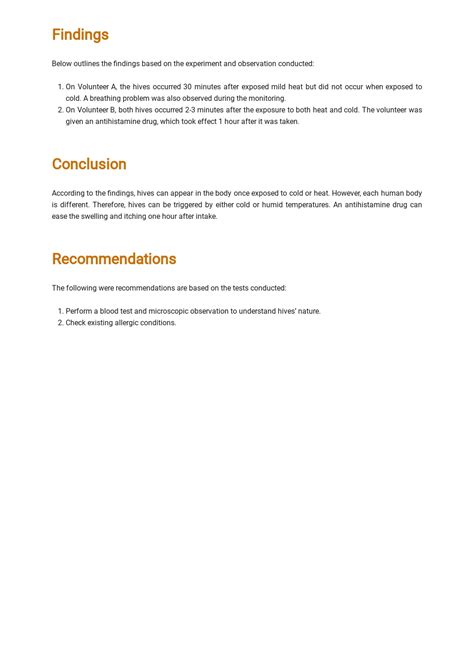 Lab Report Template Google Docs