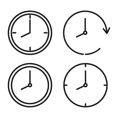 Premium Vector Time And Clock Icon Set Vector Illustration Eps 10