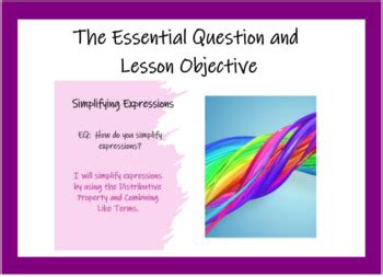 Simplifying Expression Power Point Lesson By Jan Dayton TPT