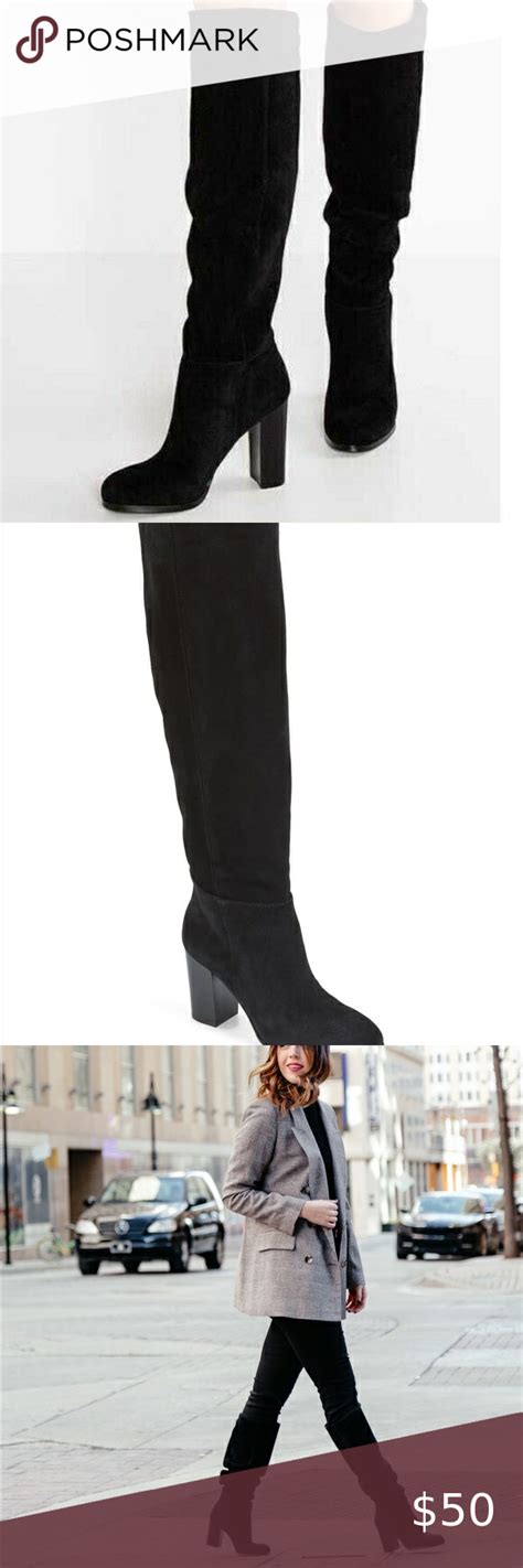 Sam Edelman Black Knee High Silas Boot Sz 6 Black Knees Black