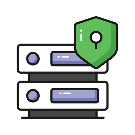 Protection Shield With Data Server Showing Concept Of Data Server Security 26587676 Vector Art