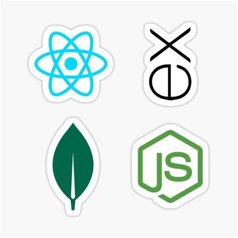Mern Stack 4x Sticker Combo Pack Sticker For Sale By Thisisgeekvana