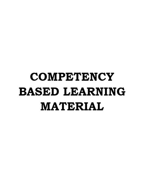 Competency Based Learning Material Pdf Computer Data Storage