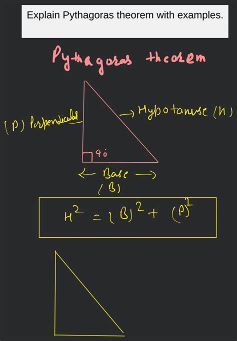 Explain Pythagoras Theorem With Examples Filo