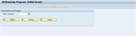 FILA RE MASTER SAP Tcode Edit Refinancing Program Transaction Code