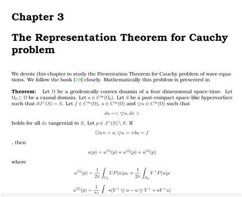 Presentation Theorem For Cauchy Problem Of Wave Eqautions Brush Up On Everything