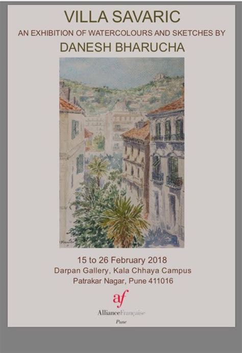 Exhibition Of Water Colors And Sketches By Danesh Bharucha